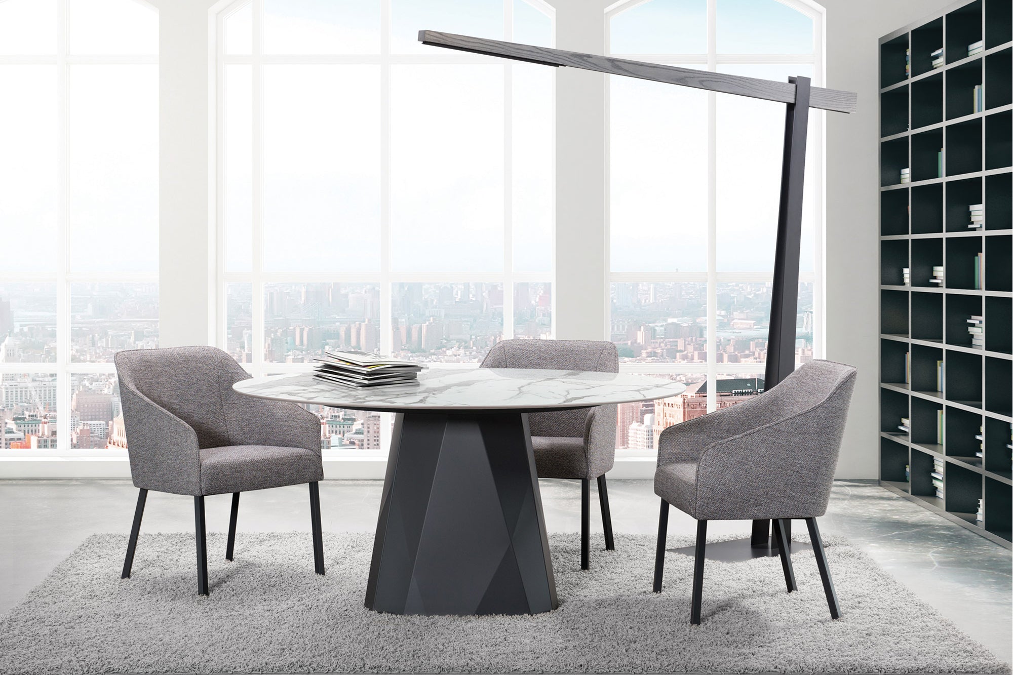 A modern designed dining table with a multiple custom combinations ...