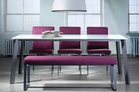 The Harmony dining table is a minimalist design with customizable metal ...